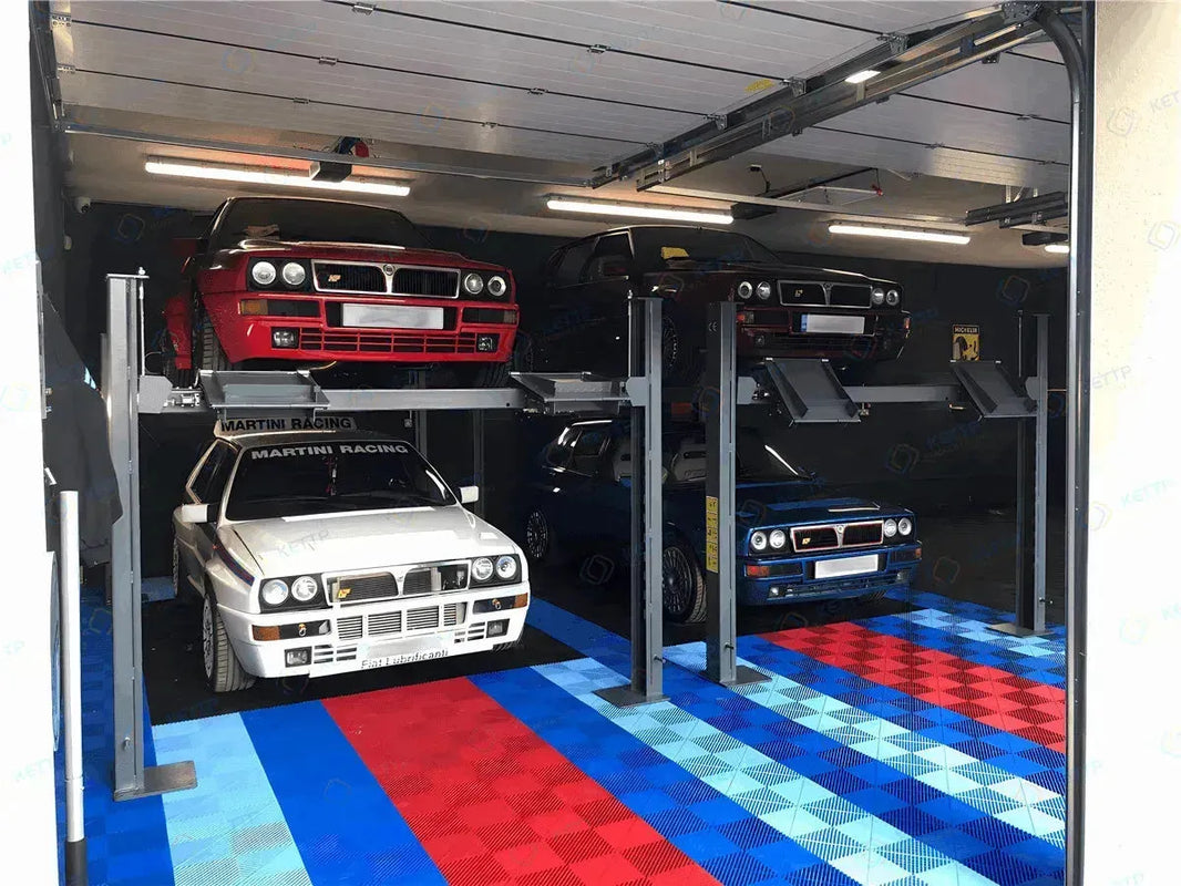 2-Levels Car Parking Lift, vehicle storage lift, garage car stackers – QINGDAO KETTP CO., LTD.