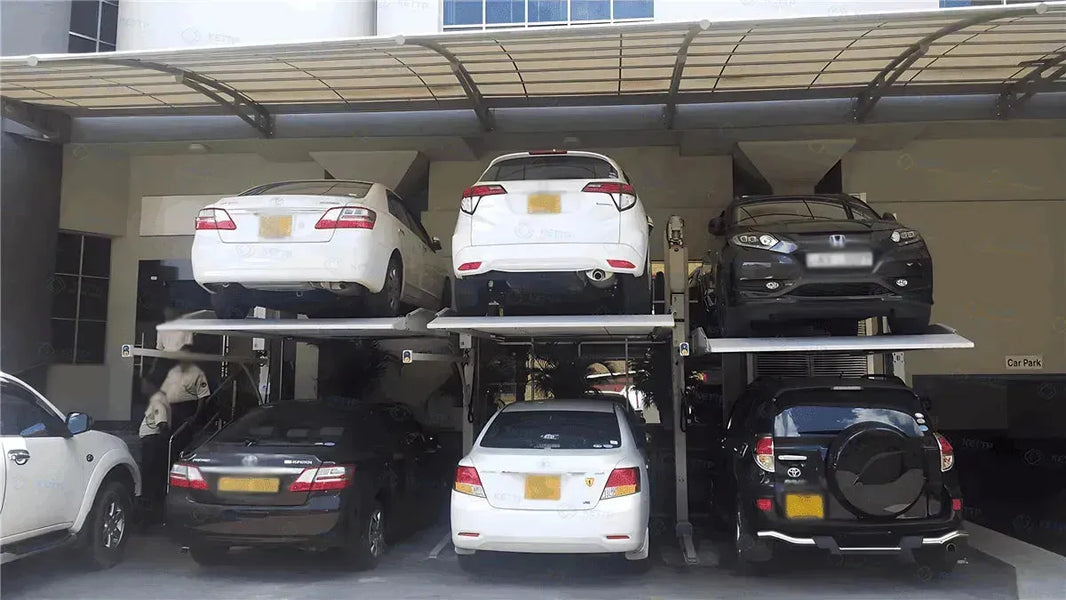 2-Levels Car Parking Lift, vehicle storage lift, garage car stackers ...