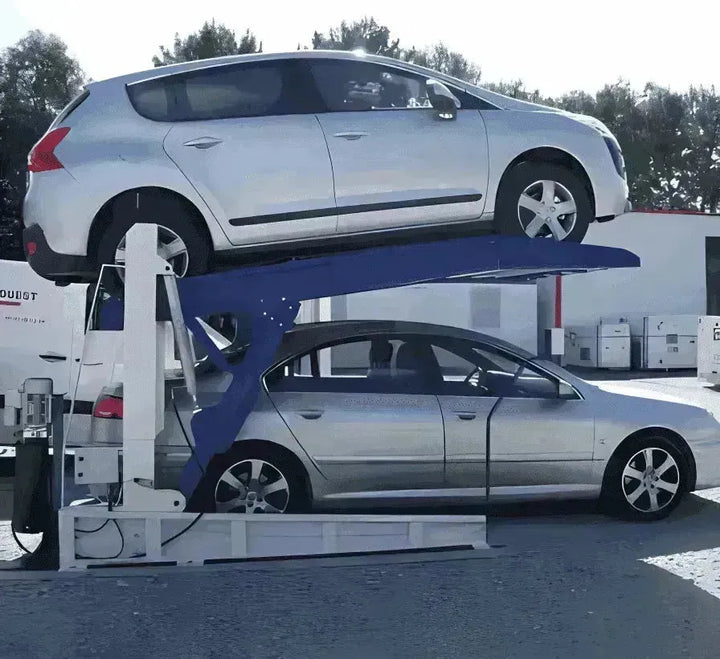 2-Levels Car Parking Lift, vehicle storage lift, garage car stackers ...
