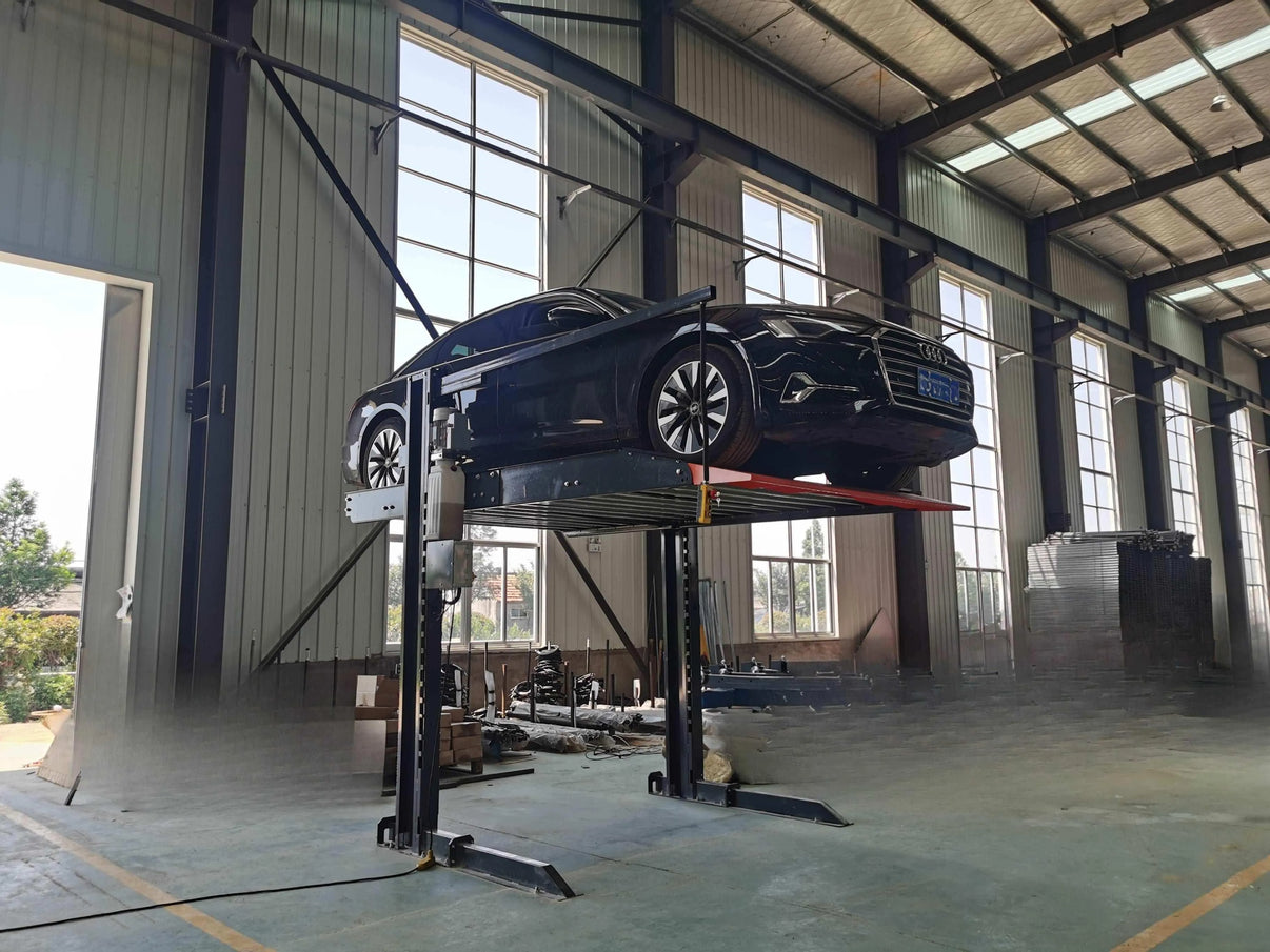 2 levels 2 post SINGLE cylinder parking lift (2T) – QINGDAO KETTP CO., LTD.