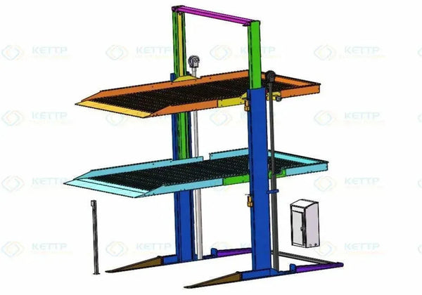 2 post triple stacker parking lift for car storage (3T) – QINGDAO KETTP ...